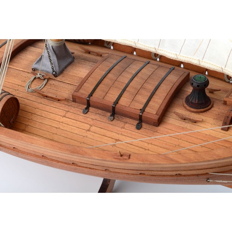 Drewniany model łodzi Leudo do sklejania firmy Falkonet | Sklep modelnet.pl